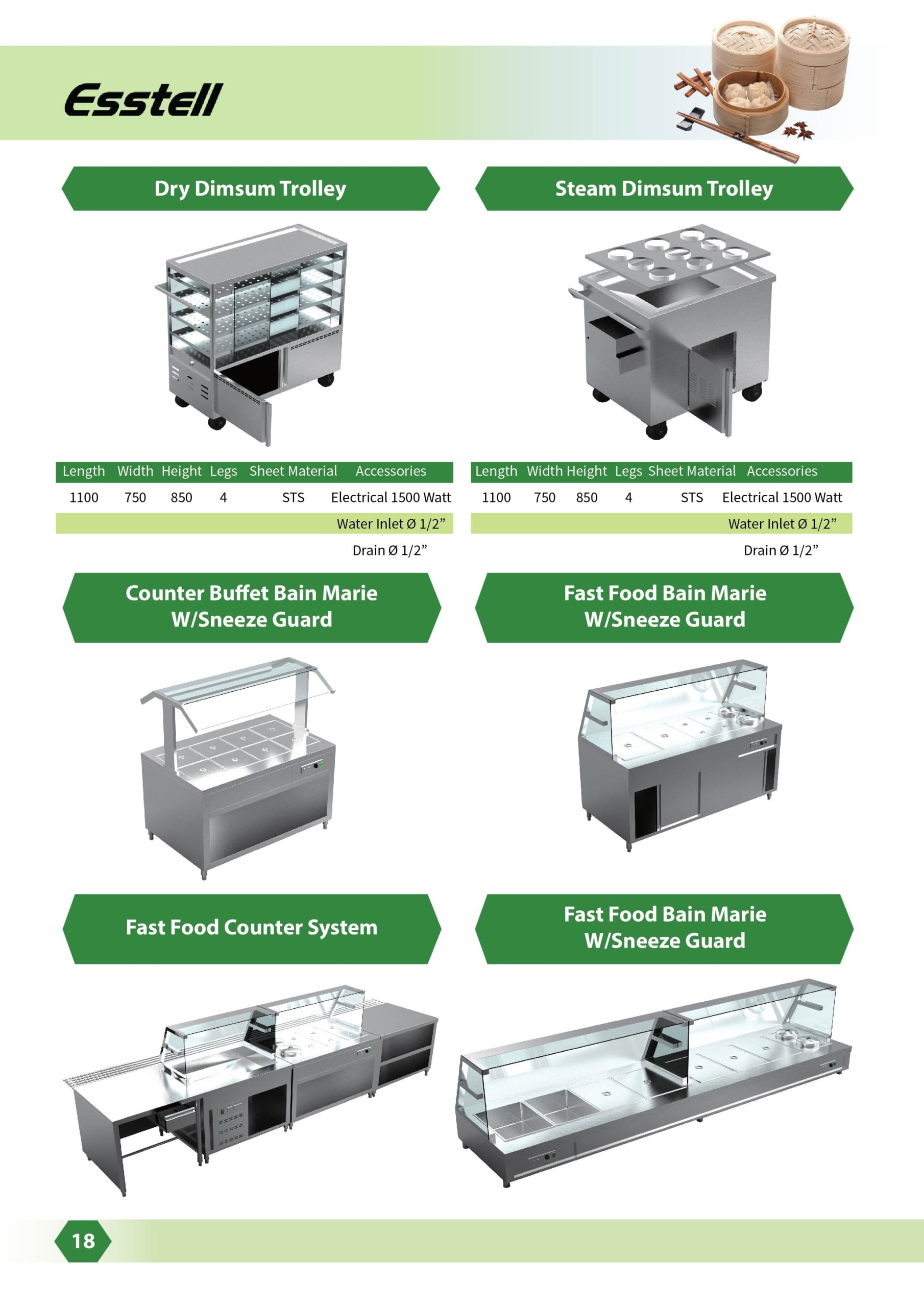 Dry & Steam Dimsum Trolley – Esstell Daihan Labtech – Kitchenware ...
